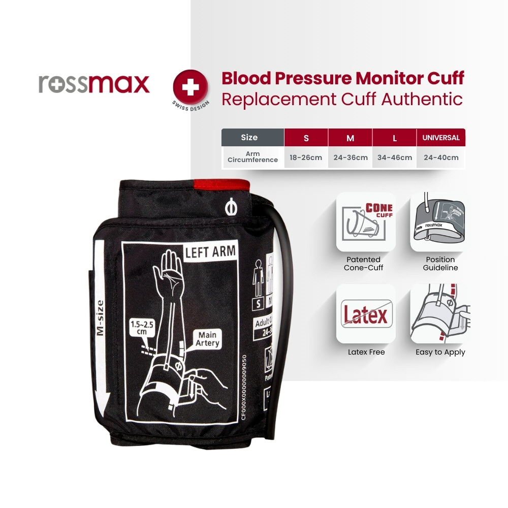 SingHealth Pharmacare | Online Pharmacy Singapore | Rossmax Blood Pressure Monitor Cuff S (18-26cm)